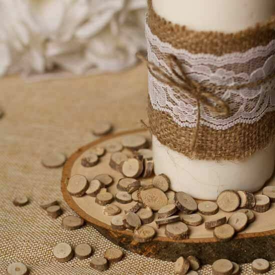 Tiny Natural Wood Slice Table Scatters Akasha Natural Accents ...