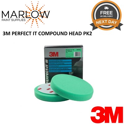 3M 50487 Perfect-It Fast Cut Foam Compounding Pads 150 mm PACK OF 2 - GREEN | eBay