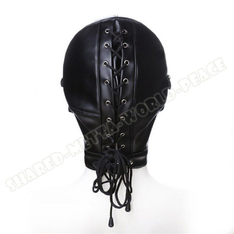 Unisex Removable Eye Mouth Masks Ball Gags Hood Slaves Harness ...