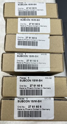 (6)New Phoenix Contact 2761606 SUBCON 15/M-SH - Cable Interface Lot of ...