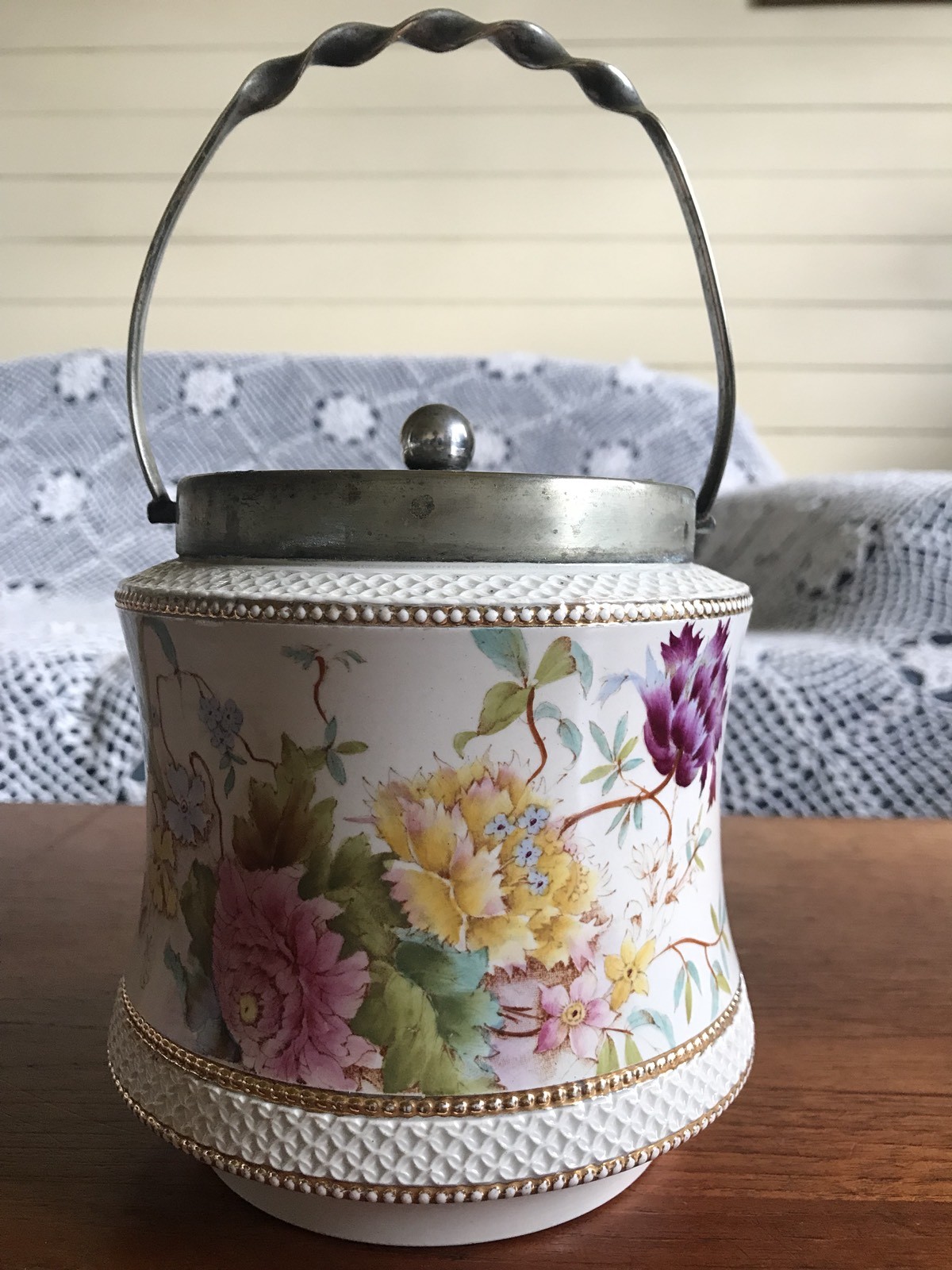 Antique Rare Carlton Ware Biscuit Barrel Silver Plate | eBay Australia
