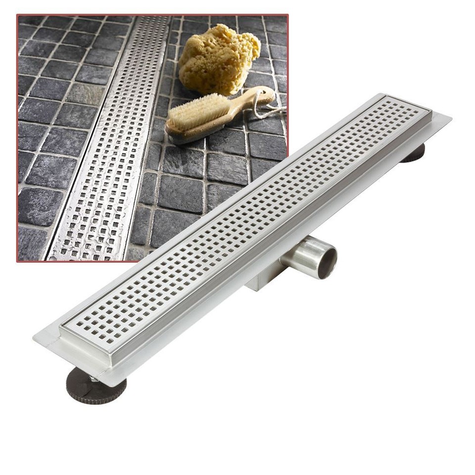 500mm Linear Shower Drain Stainless Steel Wetroom Channel Gully (Design ...
