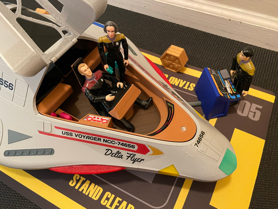 Star Trek Voyager Delta Flyer 3D Printed Playset. Fits (3) 5" Figures ...
