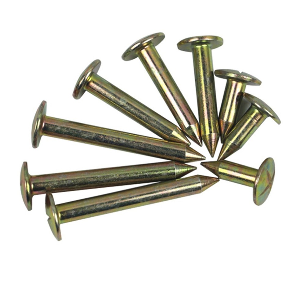 NEW 10 PCS Hardness Galvanized steel Cross Nail 7cm Surveying | eBay