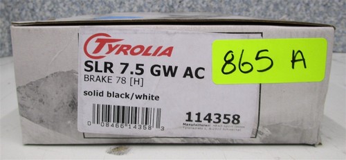 SKI BINDINGS TYROLIA 114358 SLR 7.5 GW AC Brake 78 H Black White ...