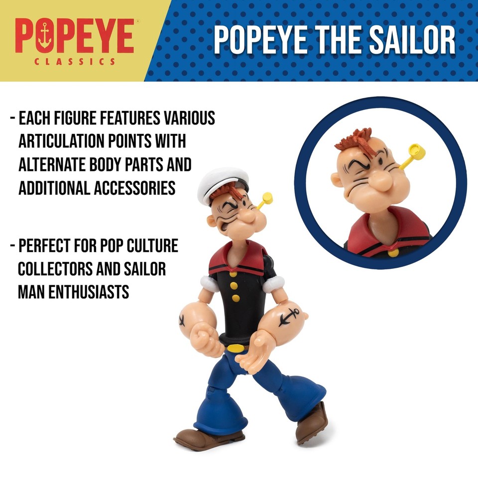 Popeye the Sailor Man Popeye Classics Wave 1 Action Figure – Highly ...