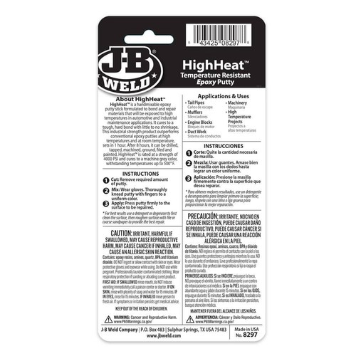 J-B Weld Highheat Temperature & High Heat Resistant Epoxy Adhesive Glue ...