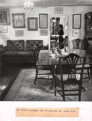 Jany Holt fotografia originale anni '50 attrice nella sala da pranzo | eBay