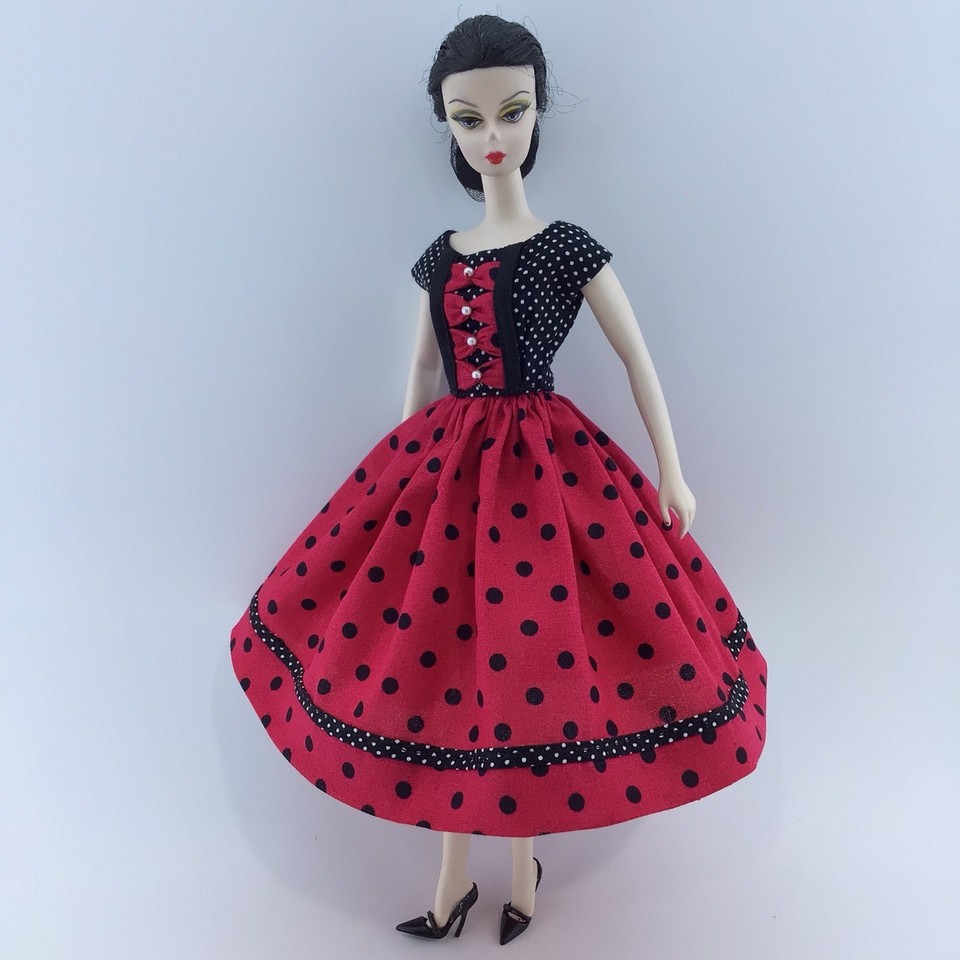 OOAK HANDMADE Polka Dots Dress FITS Barbie Silkstone Reproduction ...