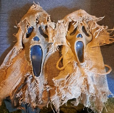 Scarecrow Ghostface Mask Lot Scream Burlap Fun World Easter Unlimited ...