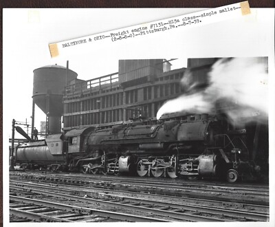 Vintage Photo Steam Engine Baltimore Ohio Railroad 7131-EL3a Simple ...
