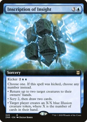 Inscription of Insight MTG Zendikar Rising Rare Extended Art NM x1 ...