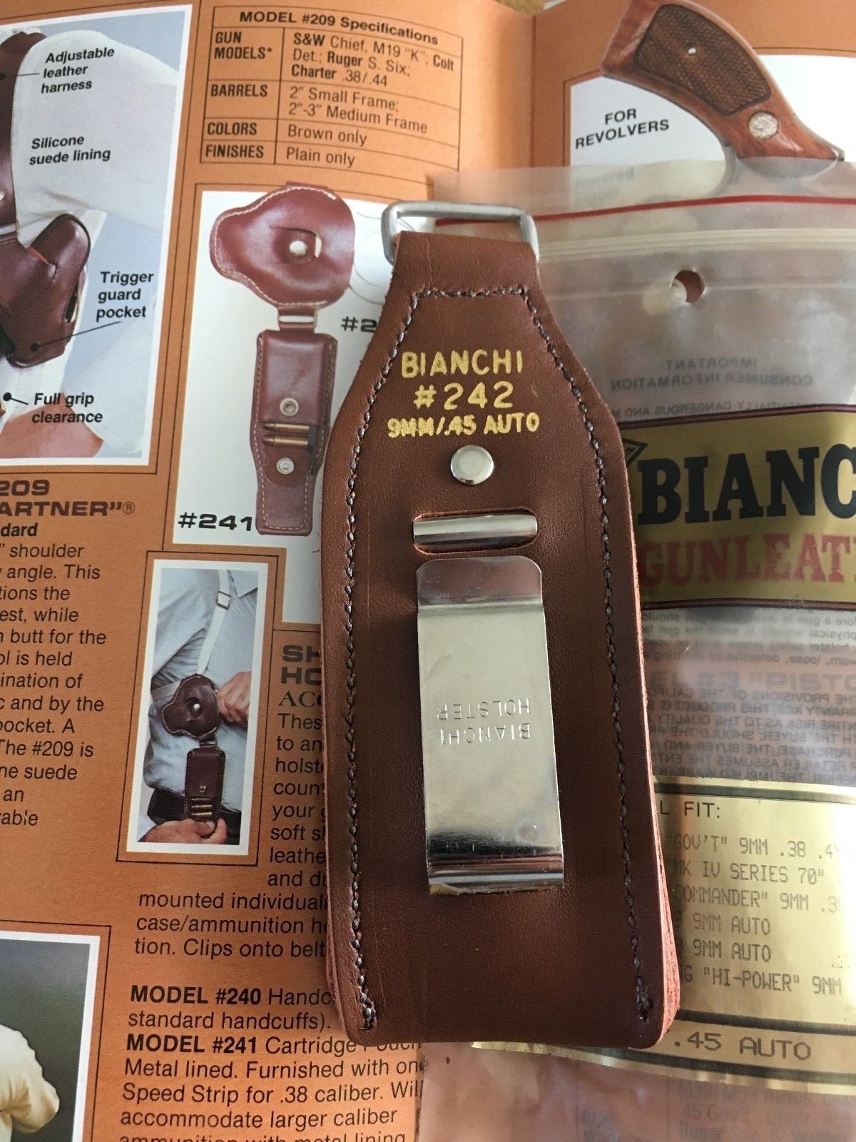 Vintage Bianchi Single Magazine Holder Shoulder Holster Component 45 ...