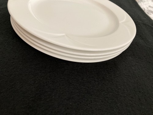 FOUR Steelite International England White Luncheon Plates Bianco ...