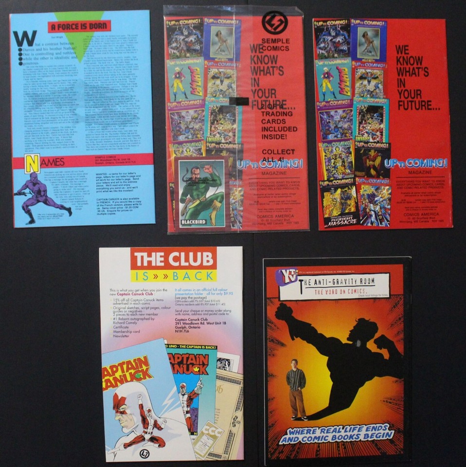 CAPTAIN CANUCK REBORN #0,1-A,1-B, 2, 3 1993-1996 LOW PRINT Semple ...