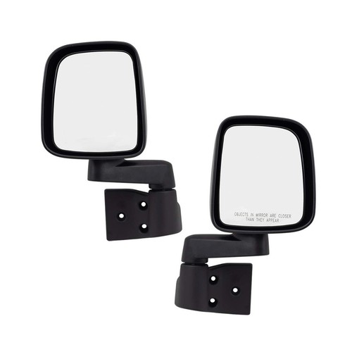 Driver and Passenger Manual Side View Mirrors Textured Replacement for ...