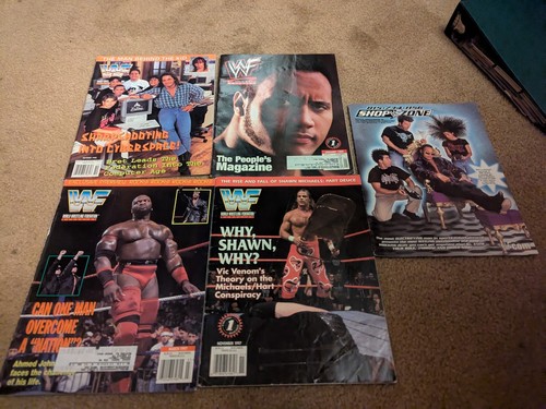 WWF Magazine 1995, 1997, 1999 - 4 Issues + Shopzone Catalog Bret Hart ...