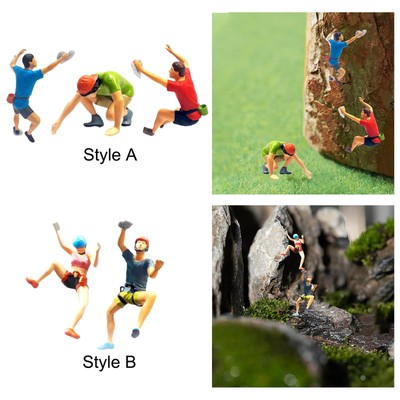 1:87 Rock Climbing Figure People Model Layout Hand Painted Dioramas ...