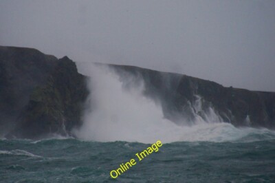 Photo 6x4 Waves hitting the Stack of Russalore, Nor Wick Kirkaton c2014 ...