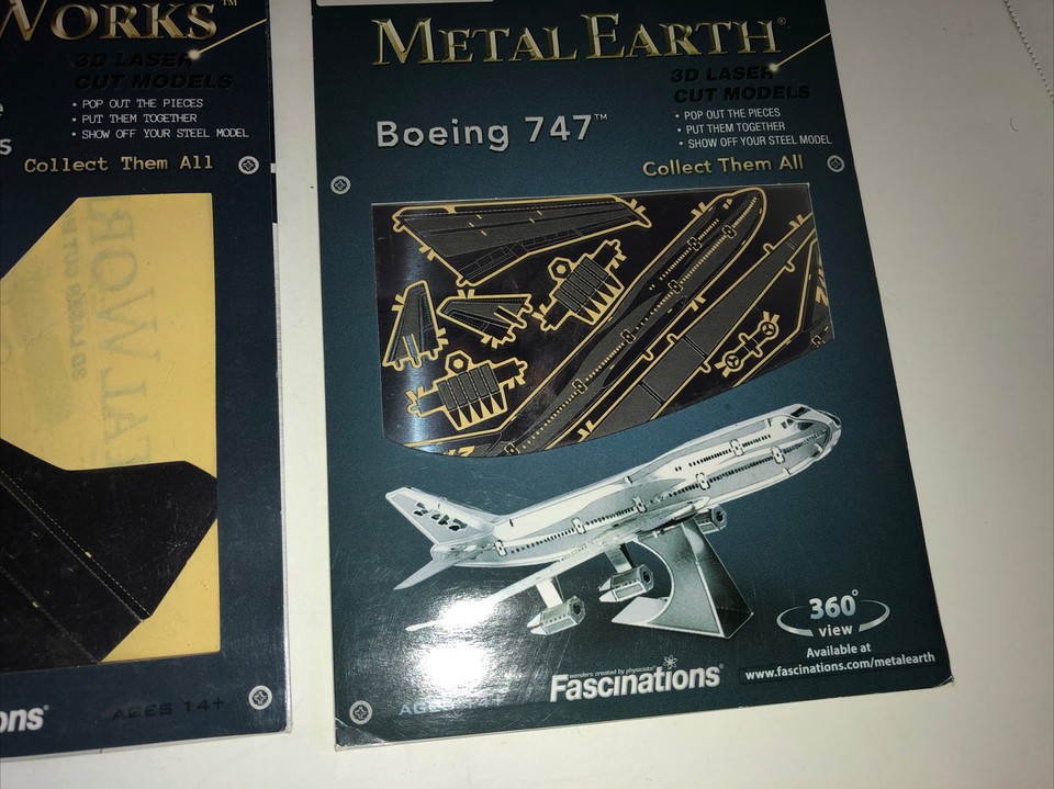 2 Metal Earth Aircraft Kits -Boeing 747, Space Shuttle Atlantis | eBay
