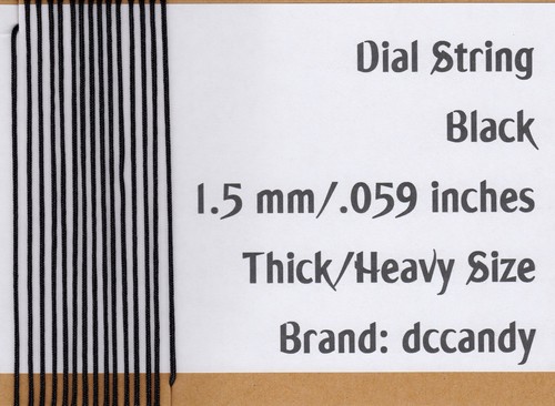 Radio Dial Cord String 12 Ft BRAIDED Nylon 1.5mm BLACK for Vintage ...
