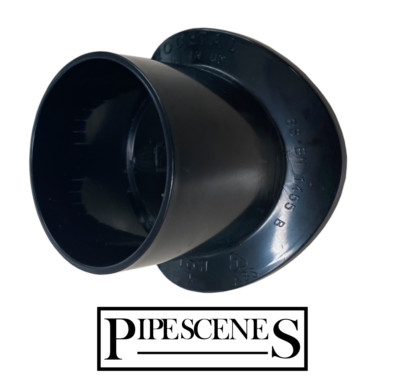 Black 110mm to 55mm Click In Boss Adapter Fitting - Waste Pipe to Soil ...