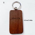 Wooden Keychain Rectangular Key Ring Car Bag Hanging Pendant Keychain ...
