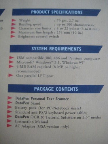 NEW PRIMAX DATAPEN PERSONAL HANDHELD TEXT SCANNER VINTAGE COLLECIBLE ...