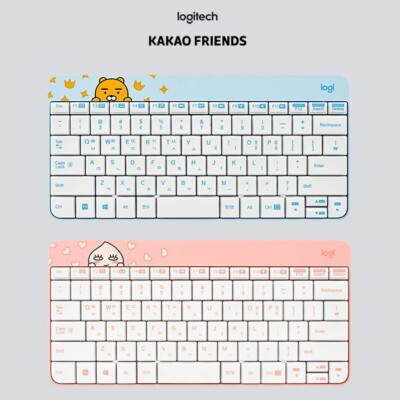 Kakao Friends Korea & Logitech K240 Nano Wireless Bluetooth Computer PC ...