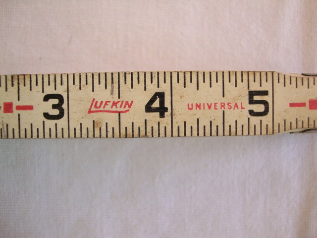 Vintage Lufkin Universal Fold Folding Wood Rule Ruler White 460 Degrees ...