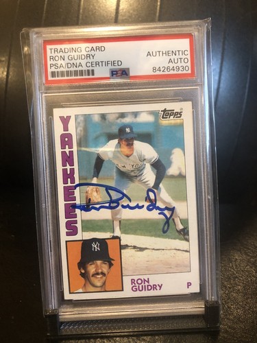 1984 Topps Ron Guidry signed, Autograph PSA/DNA Authenticated baseball ...