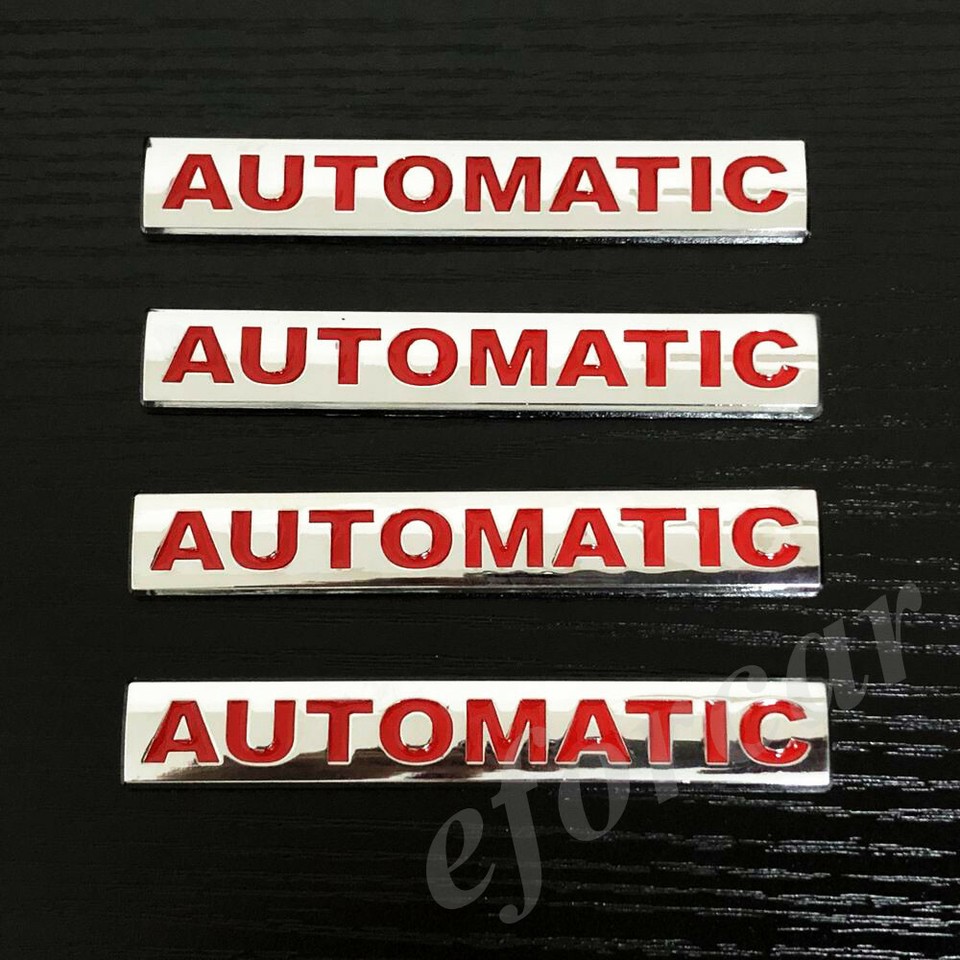 4x Metal Polished Chrome Automatic Car Trunk Fender Emblems Badge Decal ...