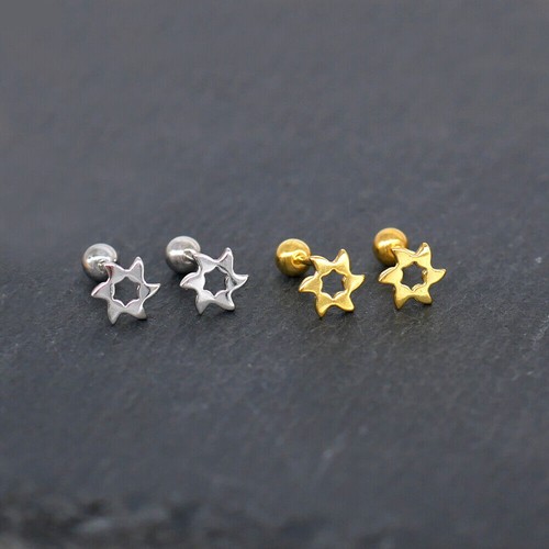 1 Pair 925 Sterling Silver Sun Flower Helix Cartilage Piercing Stud ...