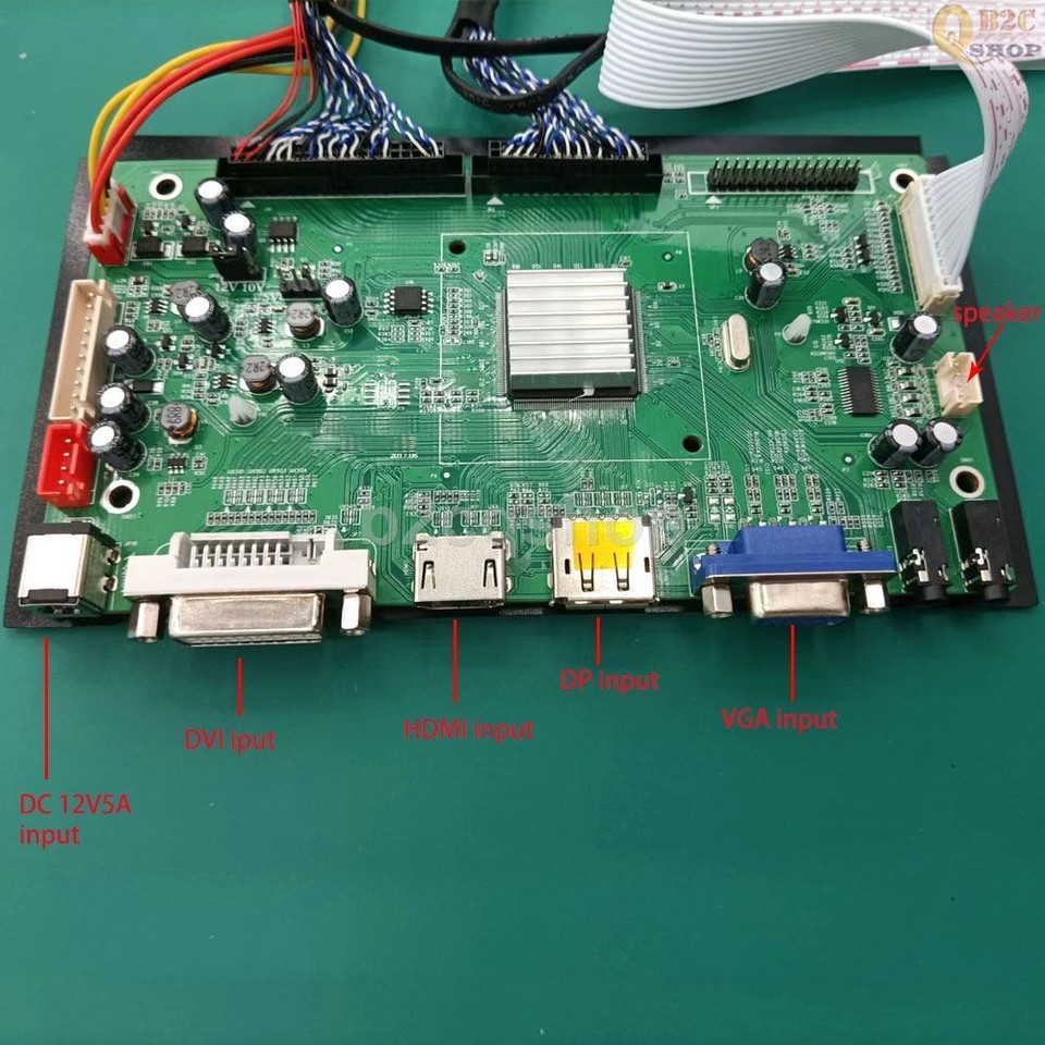 LM270WQ3 HD-M+DVI+DP+VGA 2K Driver LCD Controller Board Monitor Kit for ...