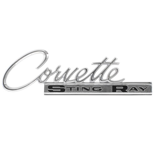 Rear Deck Logo Chrome Emblem Badge for 1963-65 C2 Corvette Conv / Coupe ...