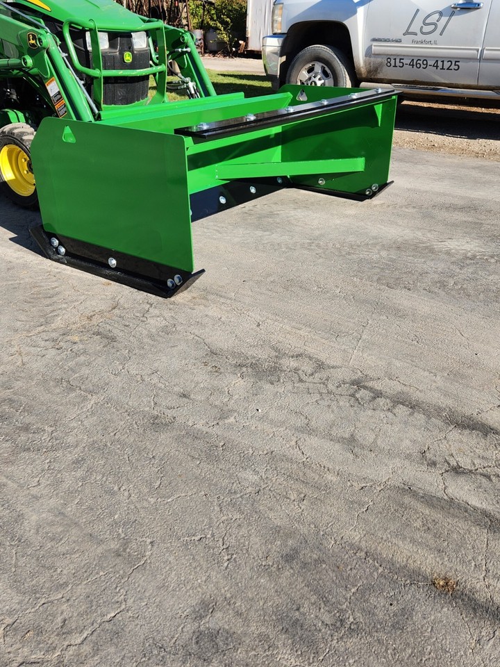 6' x 36" JDQA Snow Pusher Box Plow HD back drag John Deere Quick Attach ...