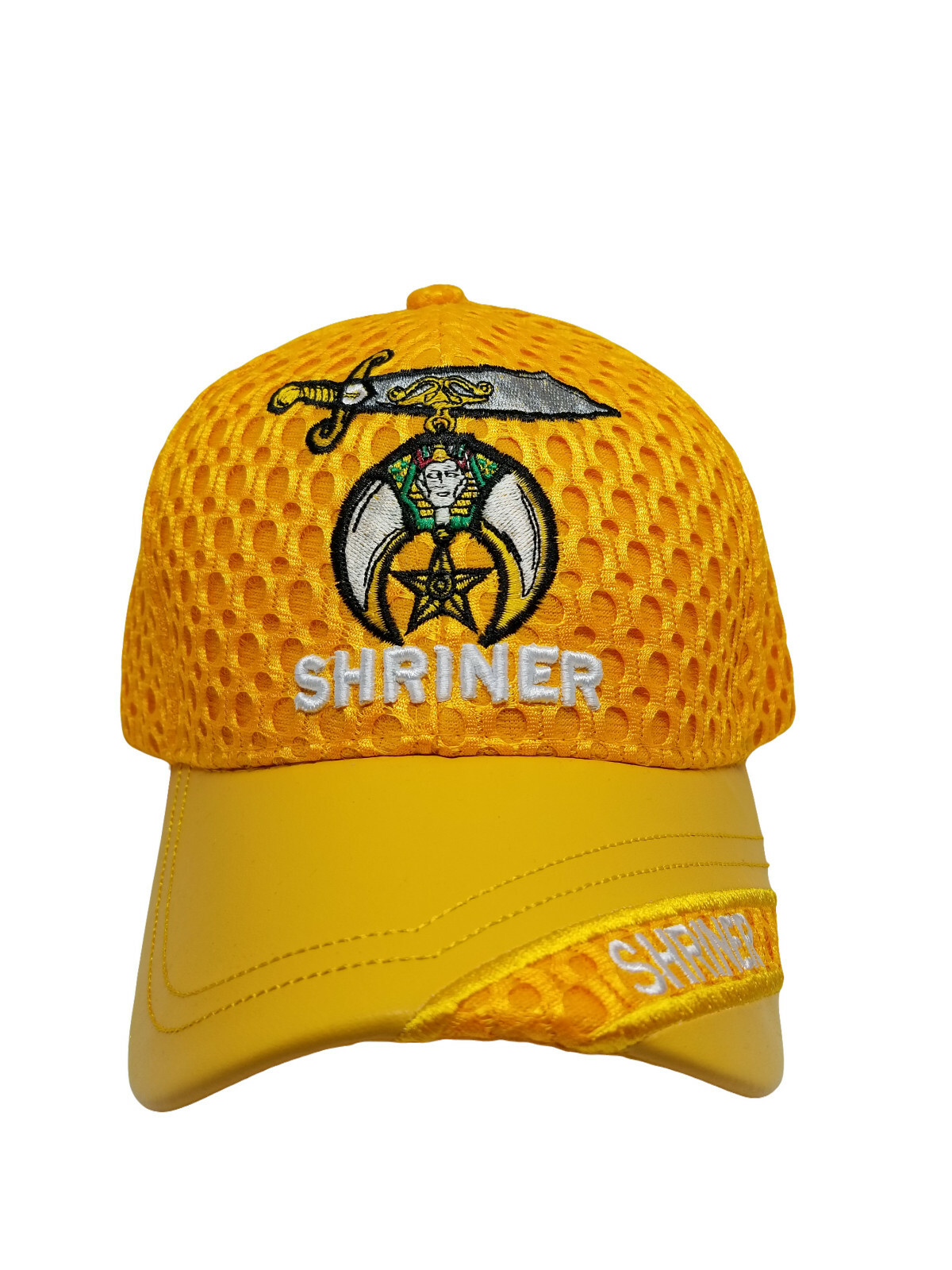 Shriners Baseball Cap Gold Shriner Hat Sphinx Crescent Scimitar Masonic ...
