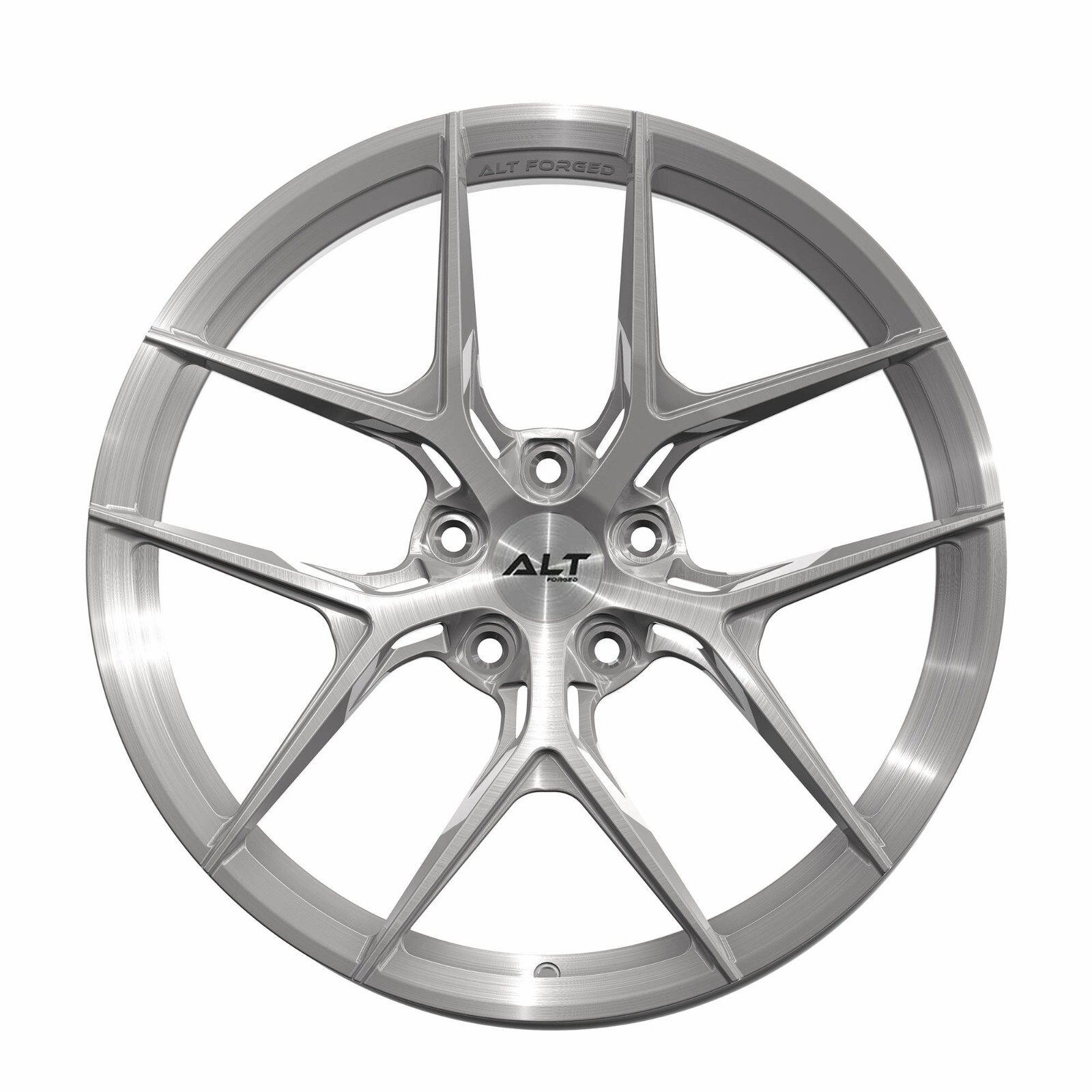 19" 20" ALT5 Forged Brushed Titanium wheels for C8 Corvette Z51 rims ...
