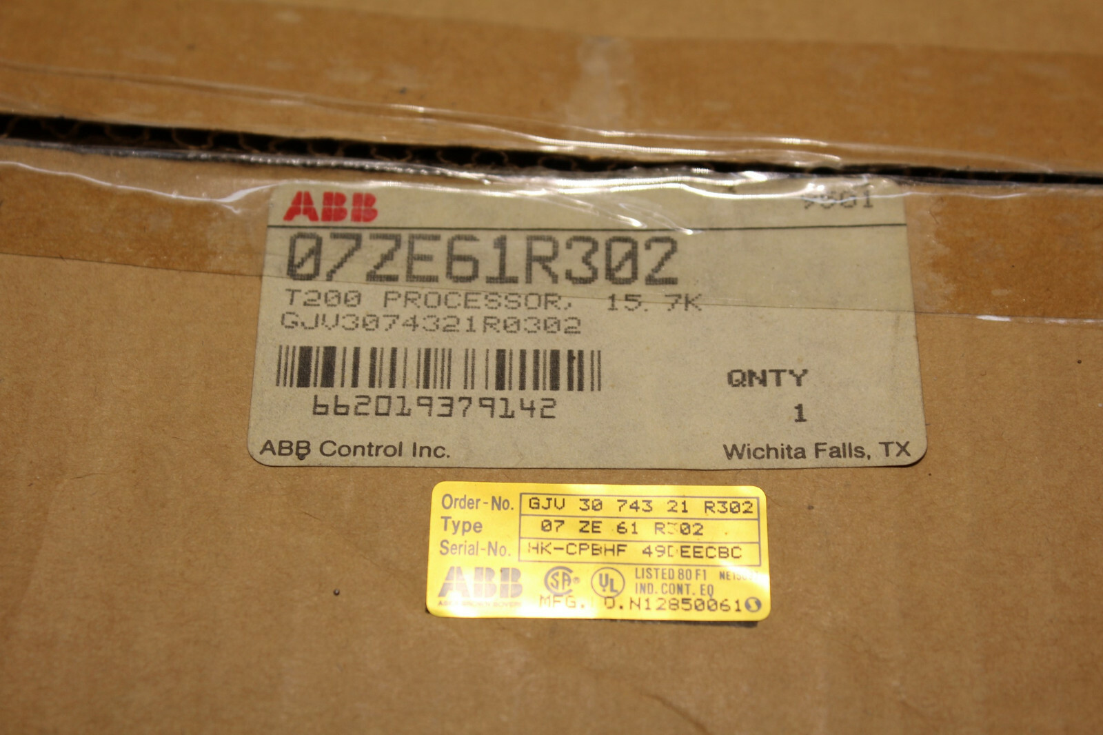 ABB 07 ZE 61 R302 CPU NEW | eBay