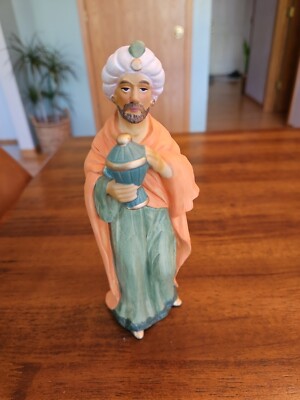 Homco 7 1/2” Porcelain Christmas Nativity Wiseman Ceramic #5207 vintage ...