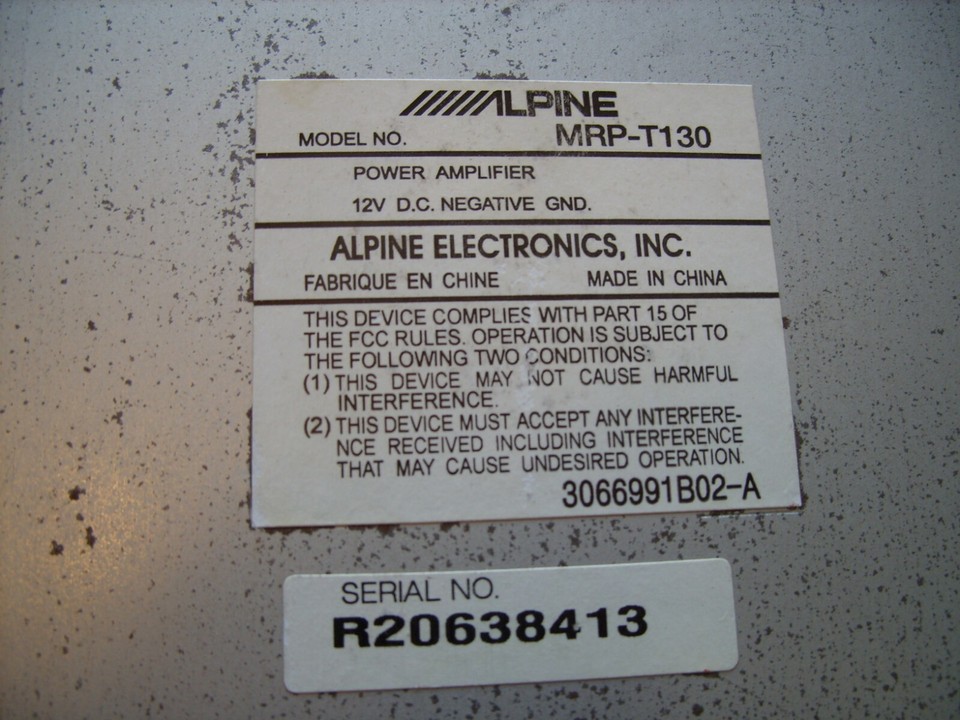 Alpine V-Power MRP-T130 2/1 Channel Power Amplifier for Car | eBay