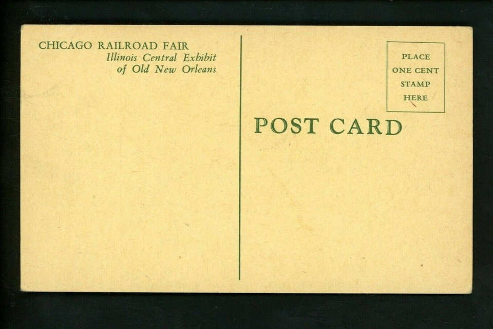 State Fair / Centennial postcard Old New Orleans in Chicago Central IL ...