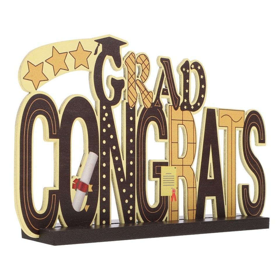 Home Decor Graduation Decorations Ornament Unfinished Wood Crafts ...