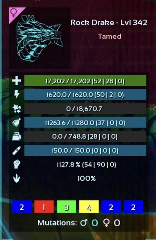 Ark Survival Ascended Pve PC/XBOX/PS5 Top Stat Rainbow Drake Male Or ...