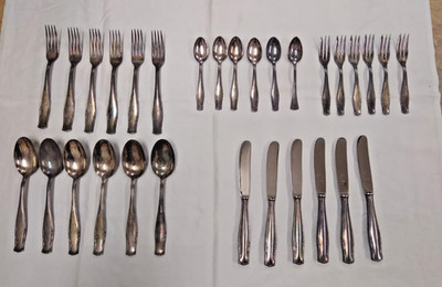 Besteck -NICA-100,Solingen,30teilig,it.Design,6Personen,versilbert ...