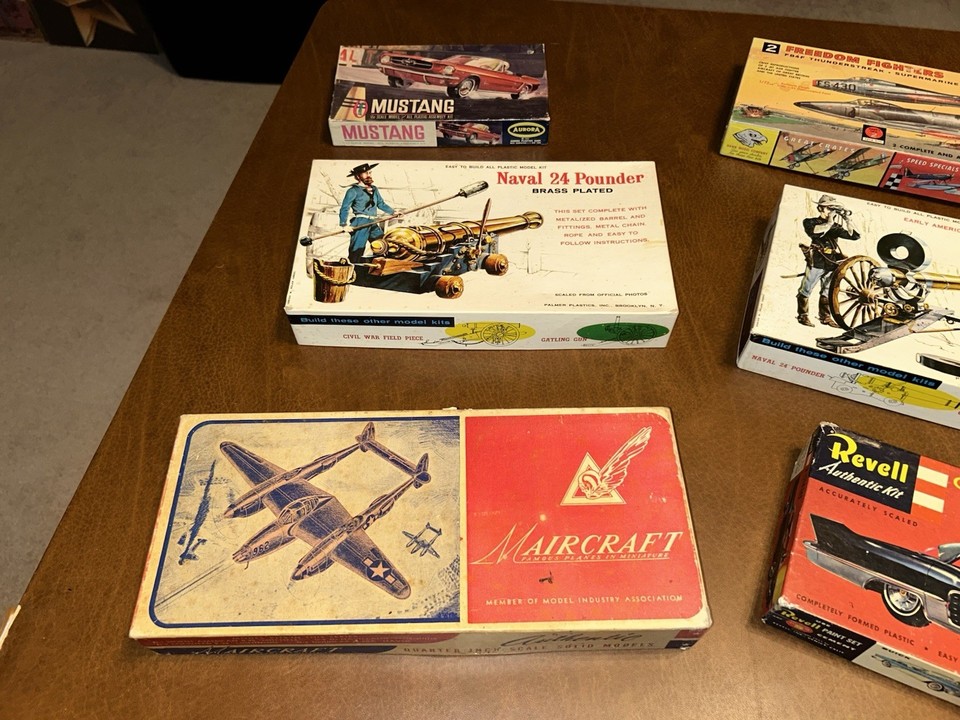 Vintage Model Kit Boxes with Parts (6 Model Kit Boxes) | eBay