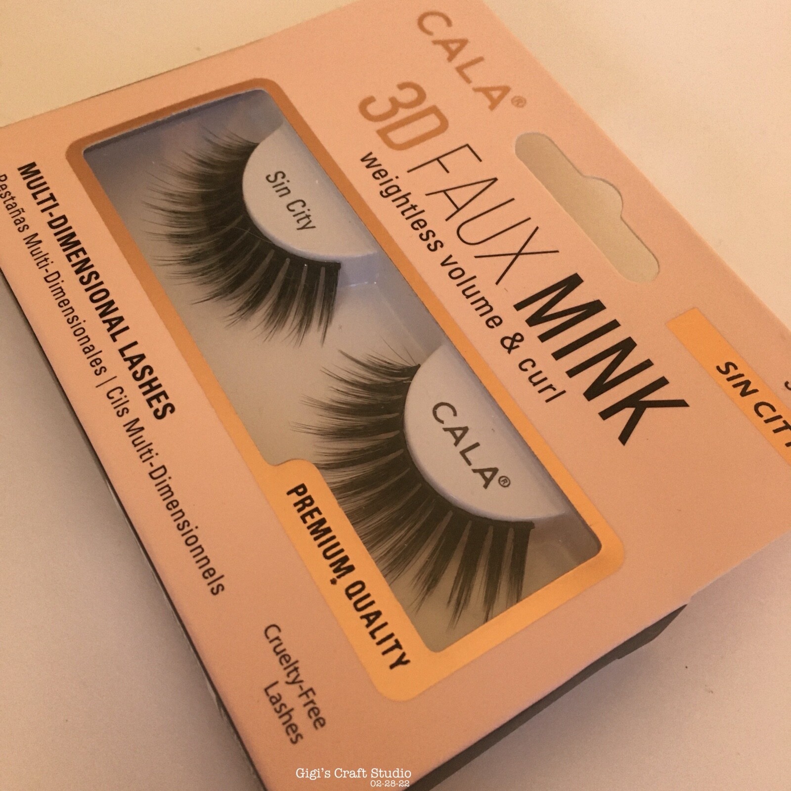 Cala EYELASH Pair False Lashes BLACK 3D Faux Mink SIN CITY #35111 NEW ...