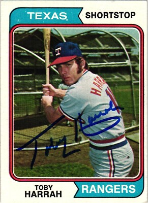 Toby Harrah Signed 1974 Topps MLB Baseball Cards Rangers #511 AUTO | eBay