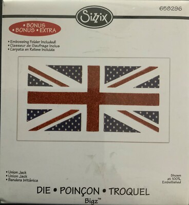 Sizzix Bigz Union Jack + Bonus Embossing Folder Die Cutter 658296 ...