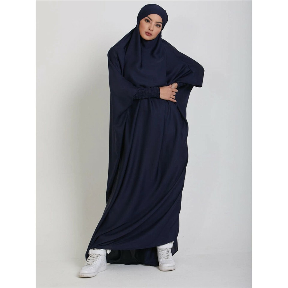 One Size Overhead Burqa Kaftan Robe Muslim Women Long Dress Islamic ...